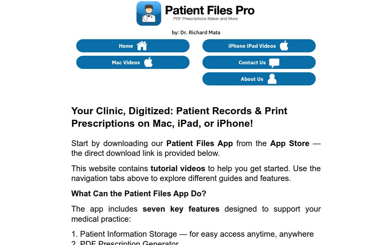 Your Clinic, Digitized: Patient Records & Print Prescriptions on Mac ...